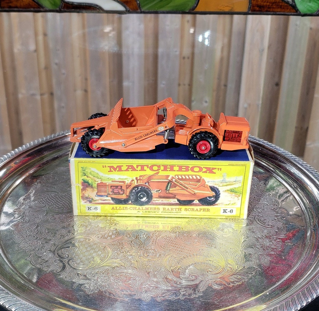 Vintage Matchbox K-6 Allis Chalmers Earth Scraper - Retro Diecast Toy ...