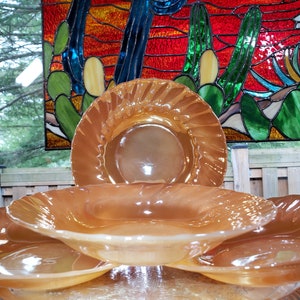 Vintage Termocrisa Crisa Peach Luster Soup Bowls - 1950s - Set of 4 - Etsy