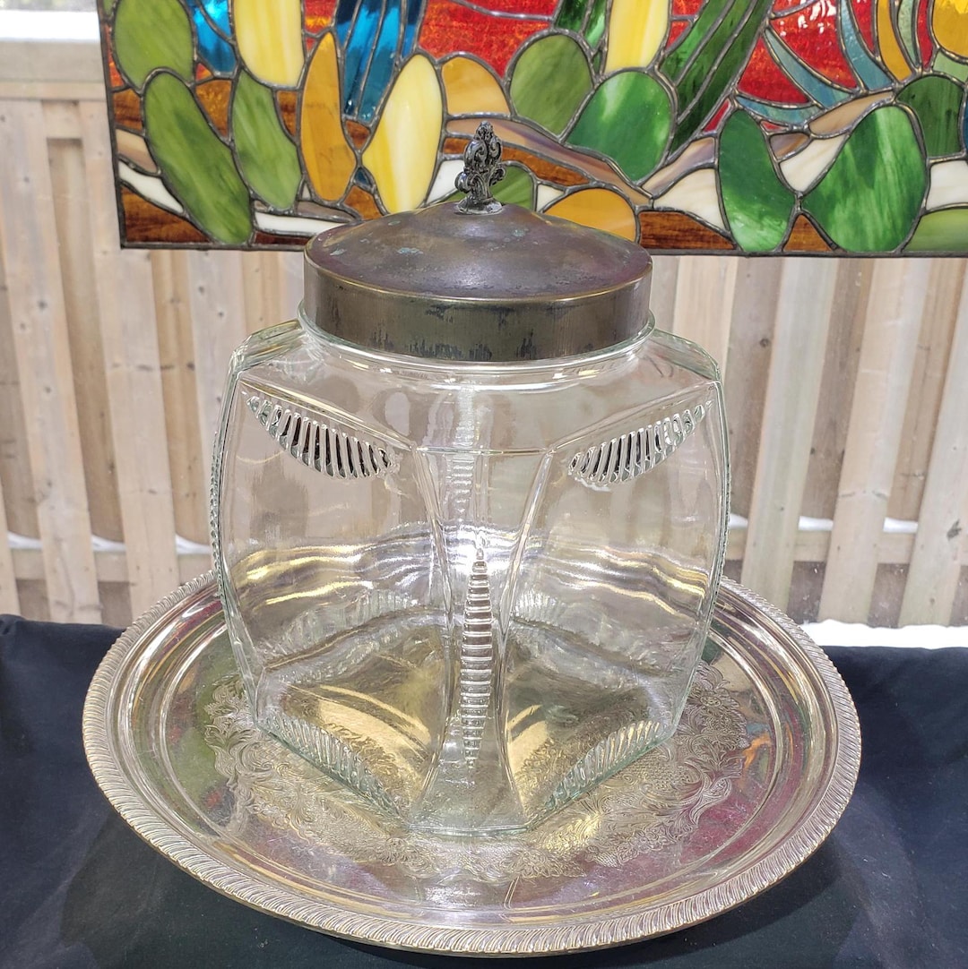 Vintage Silver Plate Cookie Jar: Benedict Procter, 1920s Kitchen Decor ...