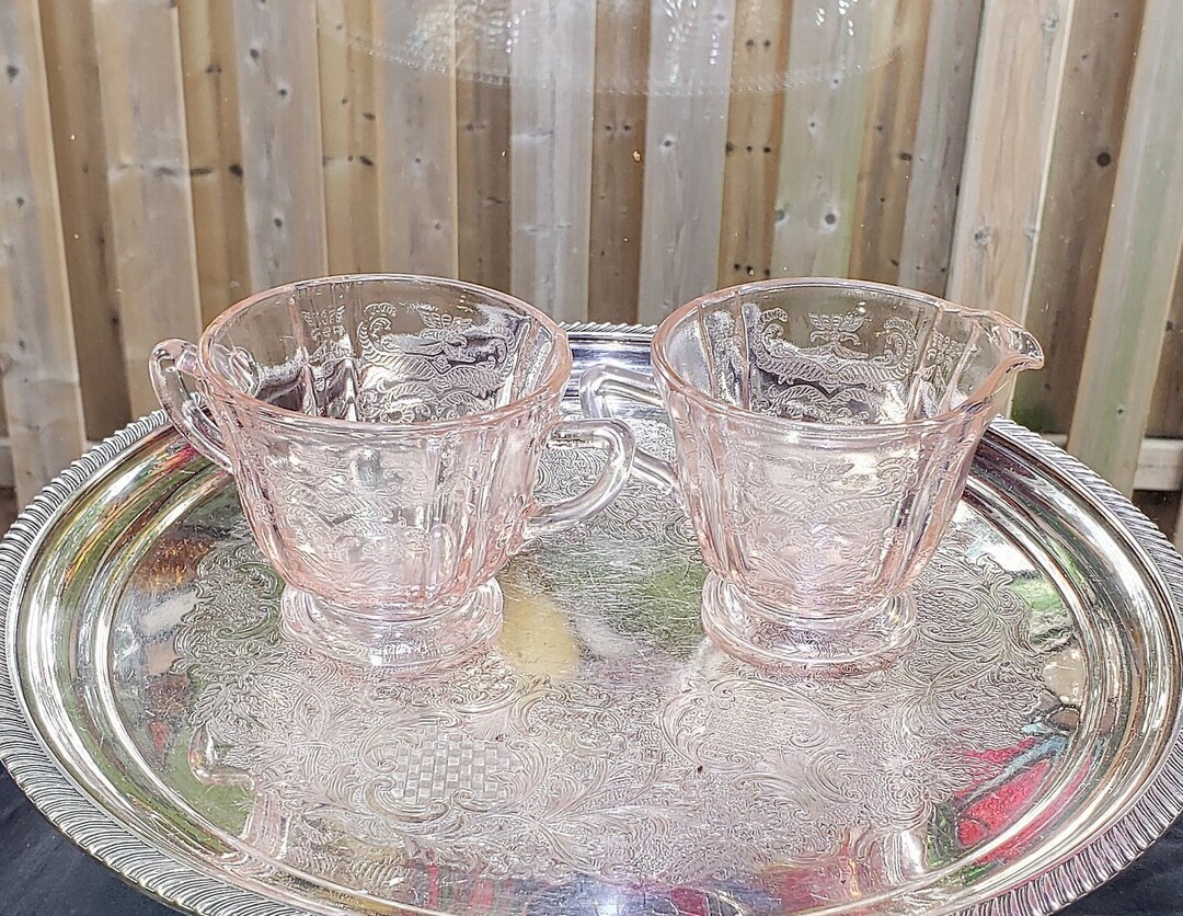 Indiana Glass Company Pink "recollection" or "new Madrid" Pattern Cream ...