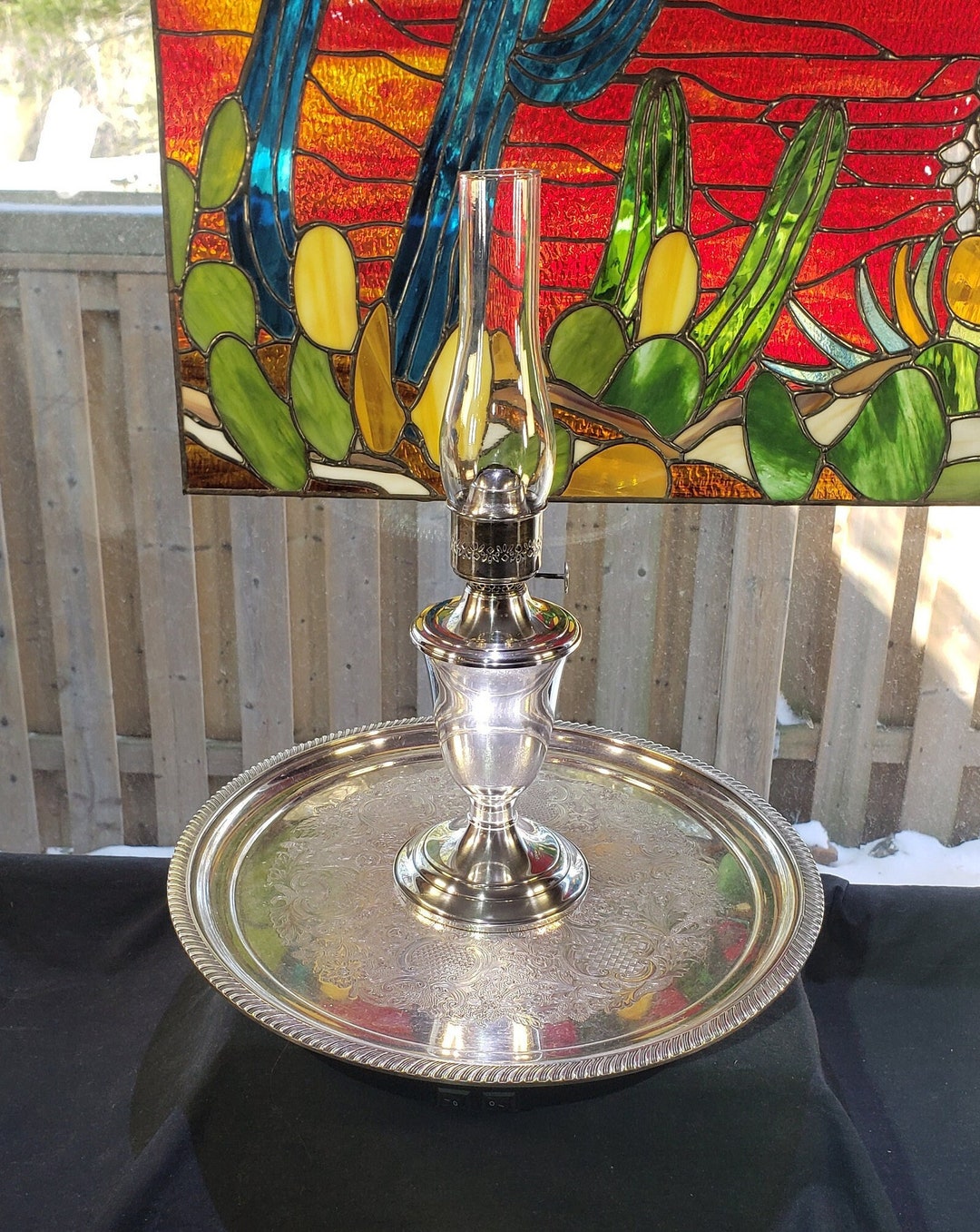 Vintage Gorham YC 490 Medium Size Silver Plated Oil Lamp - Vintage Lamp ...