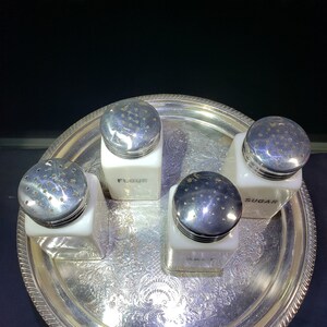 Vintage Milk Glass Kitchen Shakers: Hotpoint Electrochef Range Set - Etsy