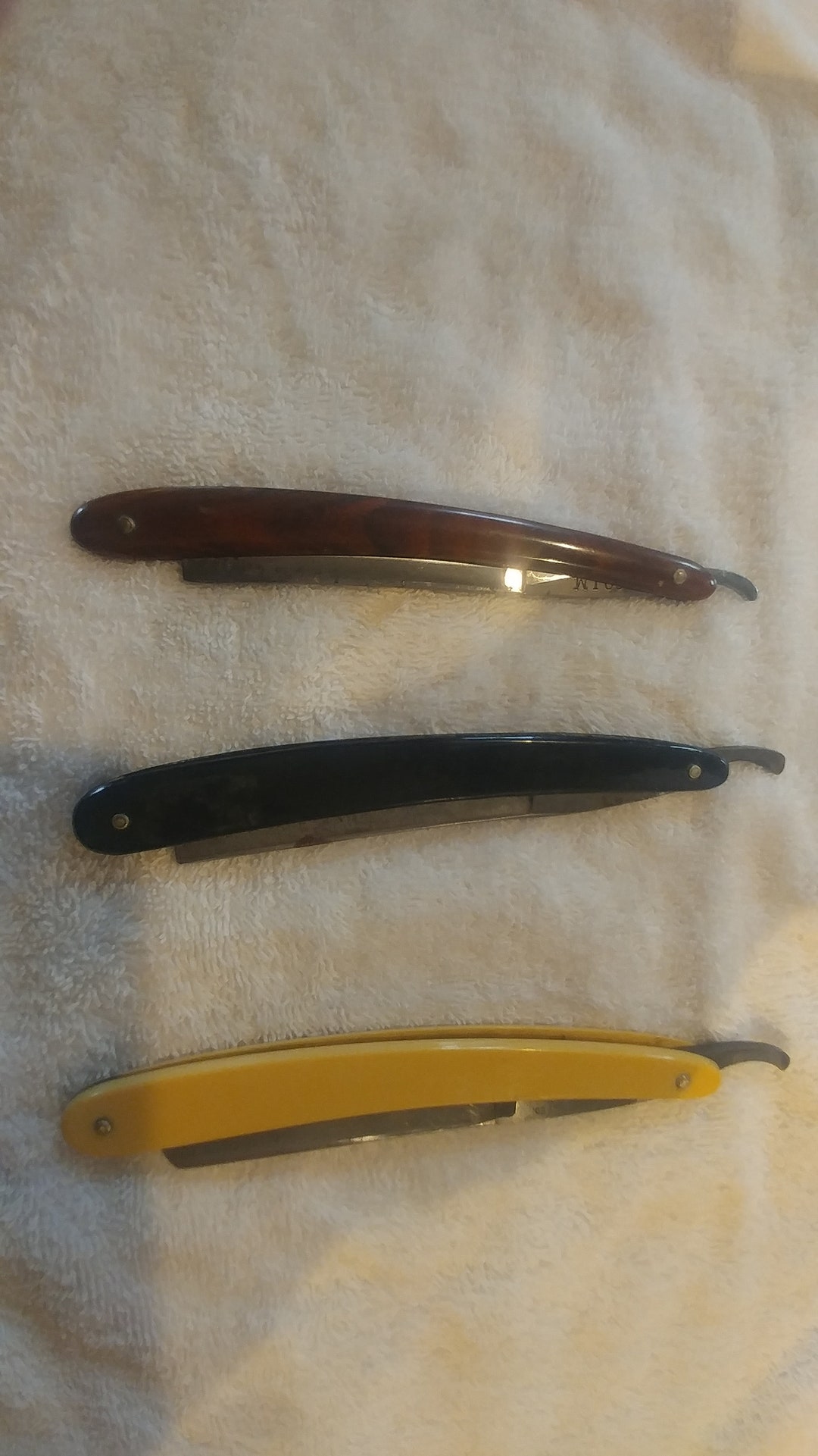 Three Antique Straight Razors - Etsy