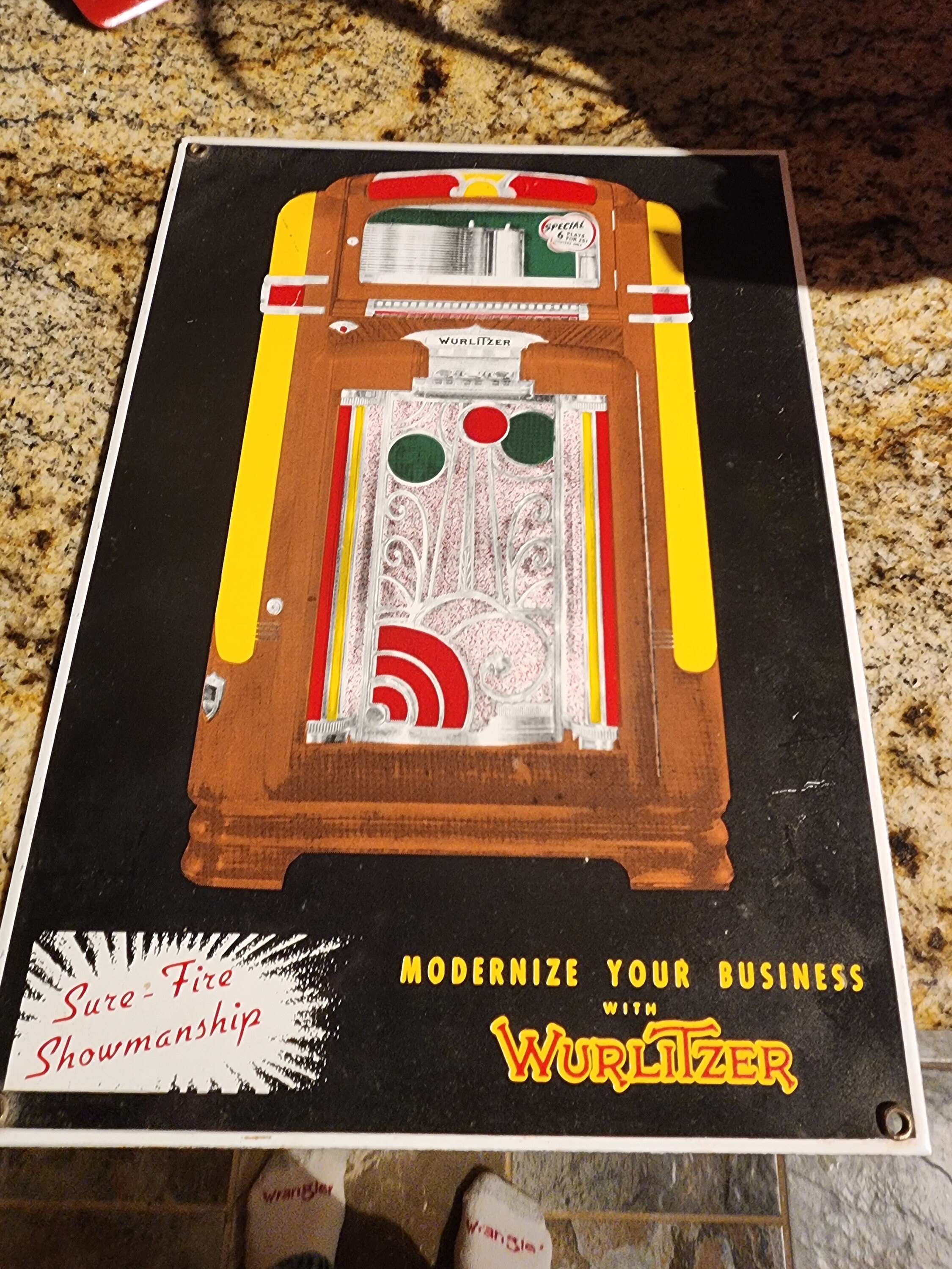 Vintage Porcelain Wurlitzer Sign - Etsy