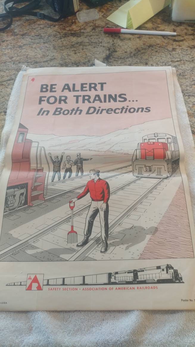 Vintage Rail Road Safety Posters - Etsy
