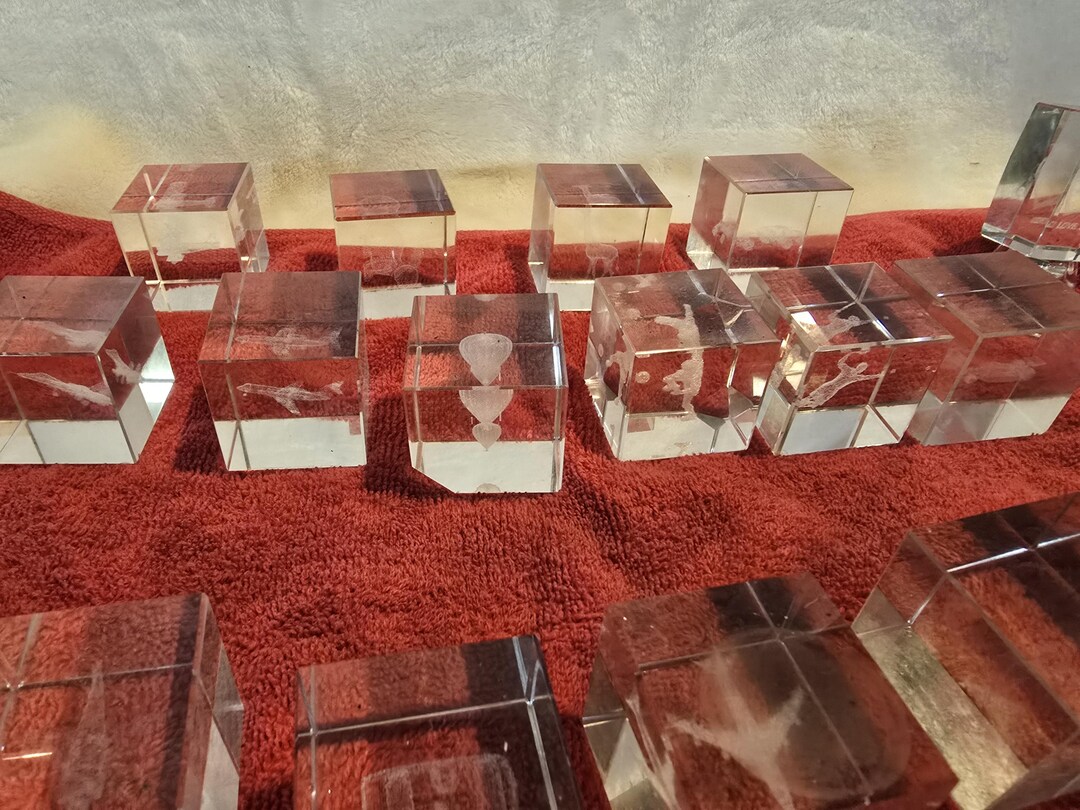 Glass 3D Laser Printed Paper Weights - Etsy