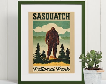 El Chupacabra Poster Cryptid Art Print Chupacabra Wall Art Cryptid Gift ...