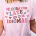 Spanish Teacher Valentines Day Shirt Mi Corazon Late En Dos Idiomas ...