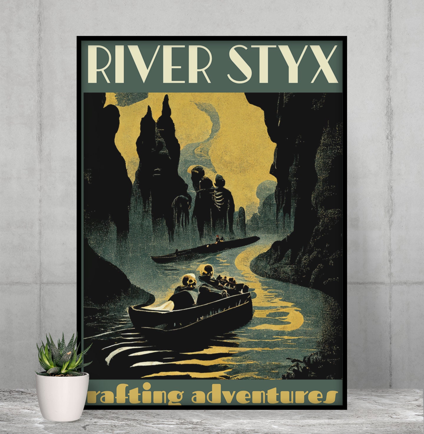 Greek Mythology Art Print Greek Mythology Poster River Styx Rafting ...