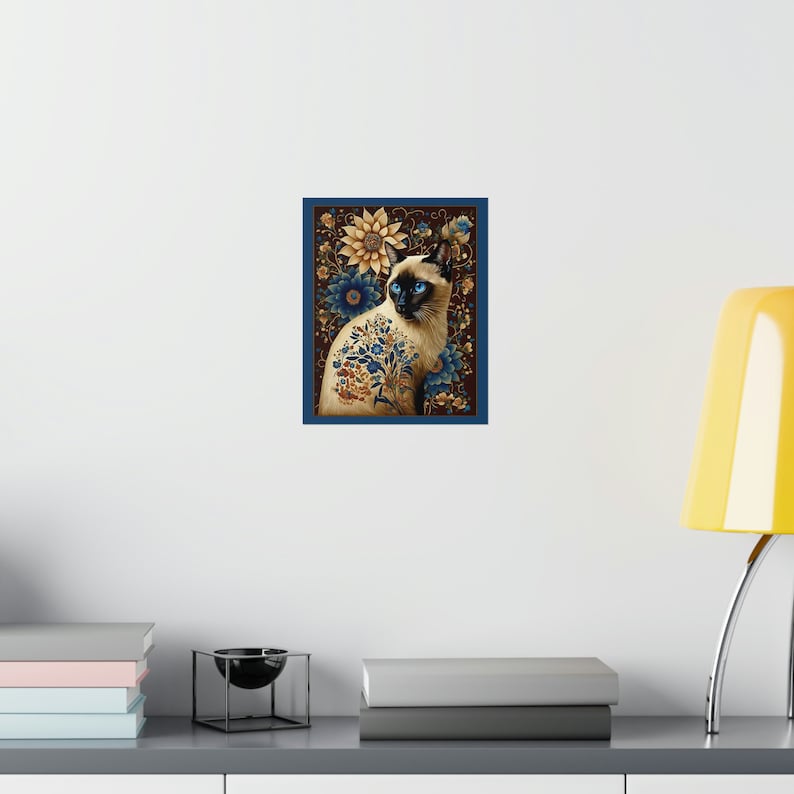 Siamese Cat Art Print Siamese Cat Poster Siamese Cat Wall Art Siamese ...
