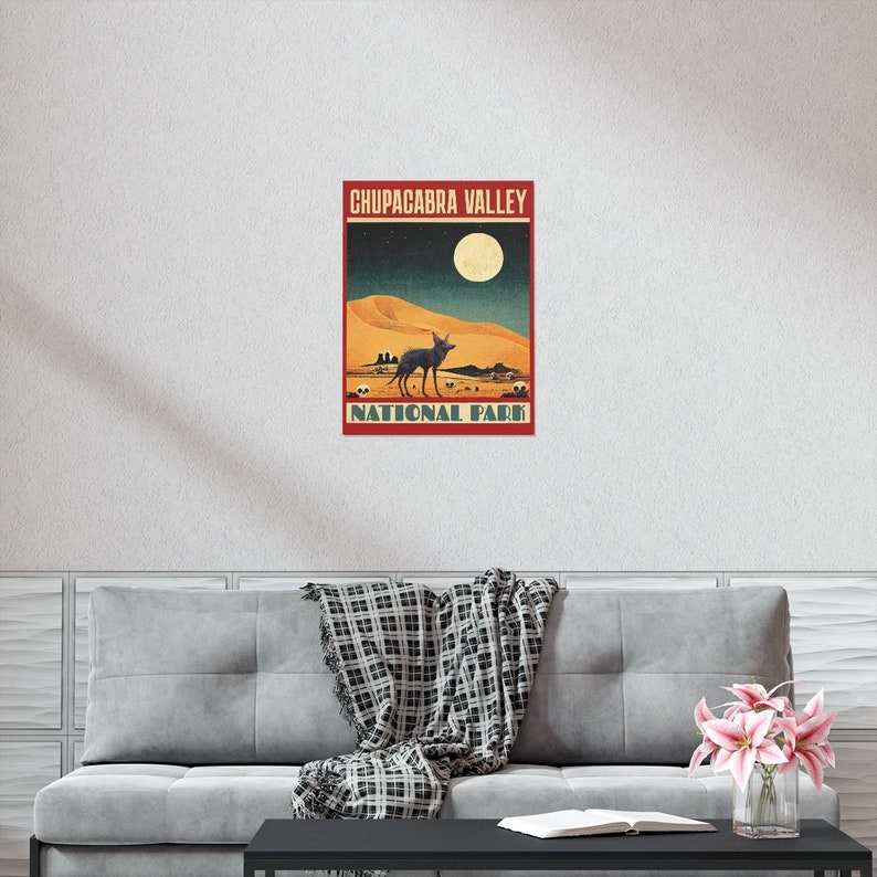 El Chupacabra Poster Cryptid Art Print Chupacabra Wall Art Cryptid Gift ...