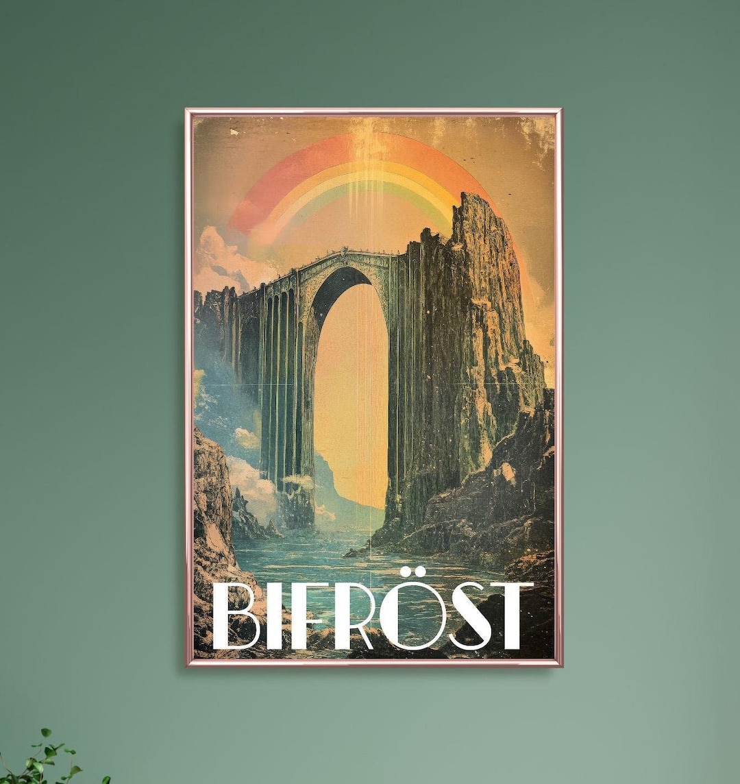 Bifrost Poster Norse Mythology Wall Art Valhalla Print Literary Art ...
