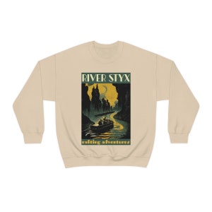 River Styx Rafting Adventures Vintage Poster Sweatshirt Greek Mythology ...