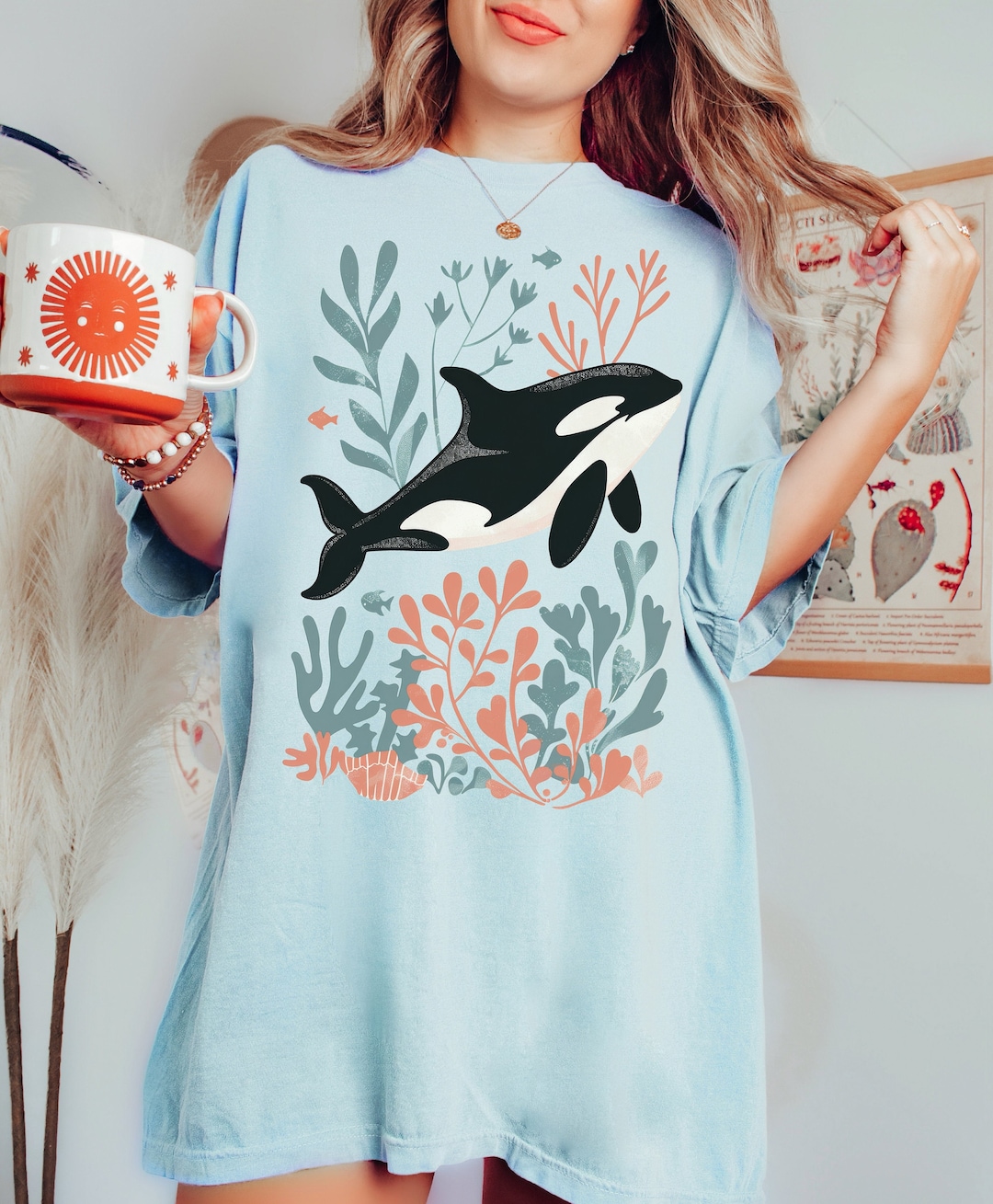 Comfort Colors Orca Shirt Ocean Animal Shirt Killer Whale Coconut Girl ...