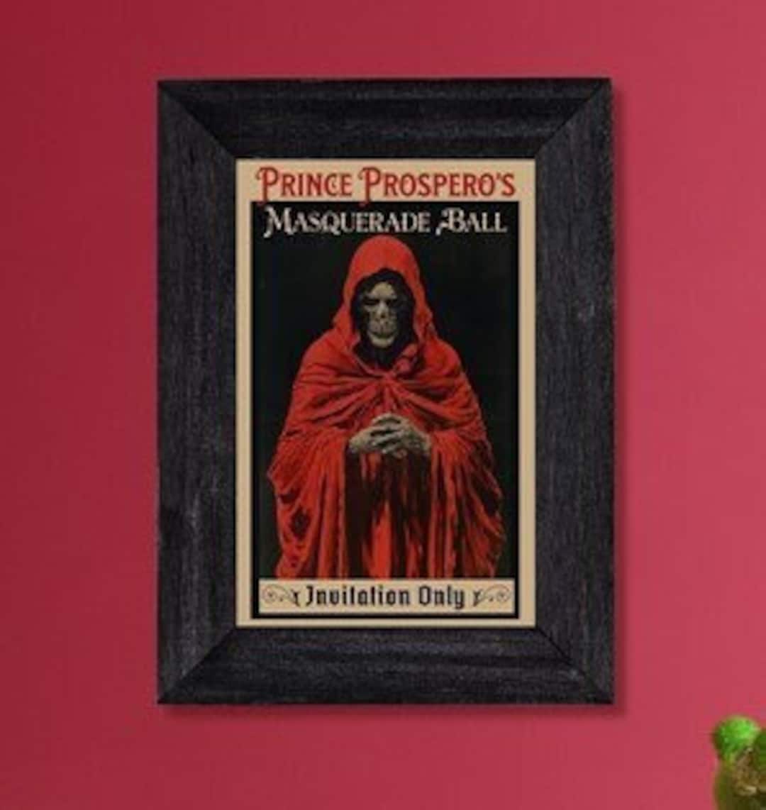 Masque of the Red Death Poster Edgar Allan Poe Art Print Mask of the ...