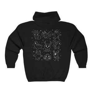 Celestial Cryptid Zip Hoodie Cryptidcore Sweatshirt Cryptozoology Shirt ...