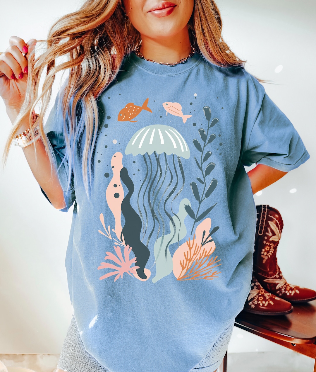 Comfort Colors Jellyfish Shirt Ocean Animal Shirt Coconut Girl Shirts ...