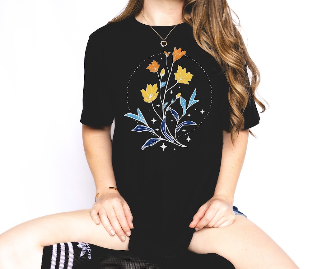 Aroace Pride Mystical Flowers Shirt Subtle Pride Shirt Discreet Pride ...