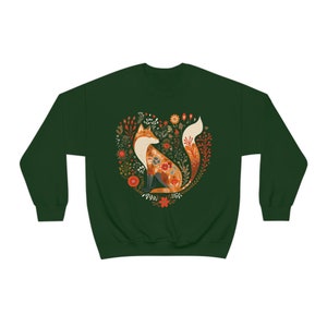 Floral Fox Sweatshirt Cottagecore Sweatshirt Cottage Core Shirt ...