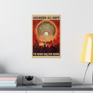 Dante Poster Dante Art Print Dantes Inferno Divine Comedy Wall Art ...