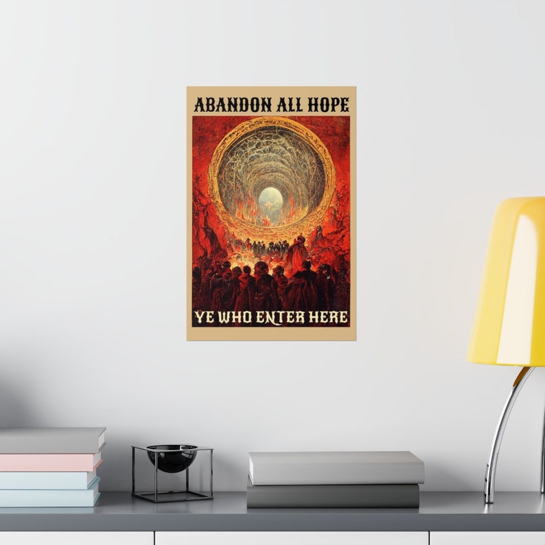 Dante Poster Dante Art Print Dantes Inferno Divine Comedy Wall Art ...