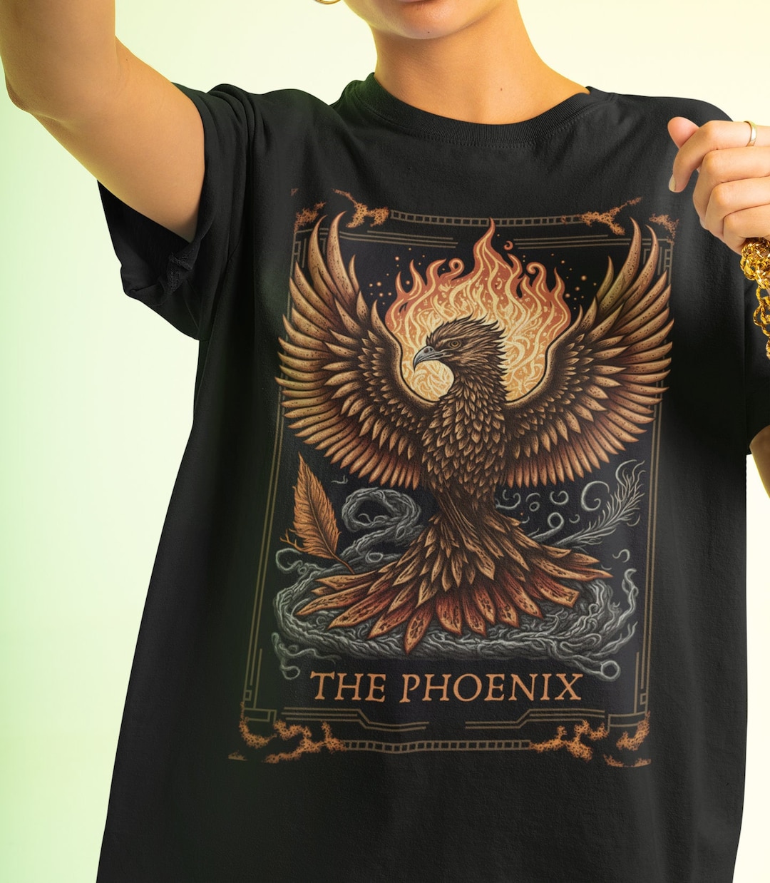 The Phoenix Tarot Shirt Phoenix Shirt Tarot Shirts Women Tarot Card T ...