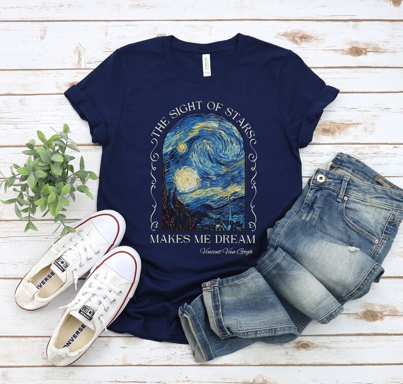 Van Gogh Shirt Vincent Van Gogh Artist Shirt Van Gogh Clothing - Etsy