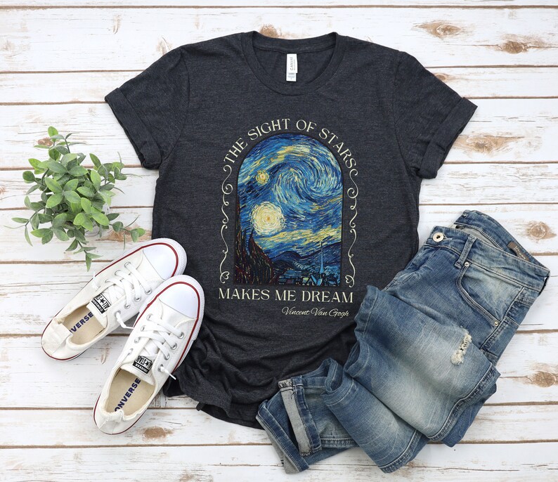 Van Gogh Shirt Vincent Van Gogh Artist Shirt Van Gogh Clothing - Etsy