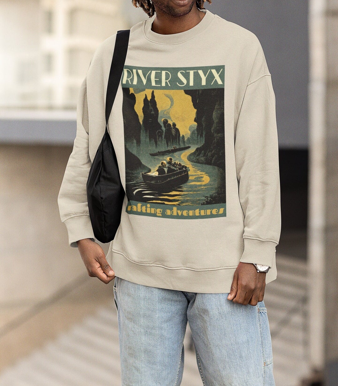 River Styx Rafting Adventures Vintage Poster Sweatshirt Greek Mythology ...