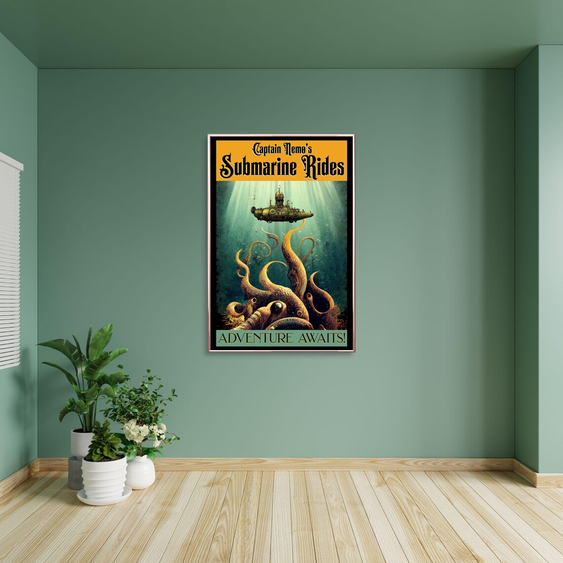 Jules Verne Poster Jules Verne Art Print 20,000 Leagues Under the Sea ...