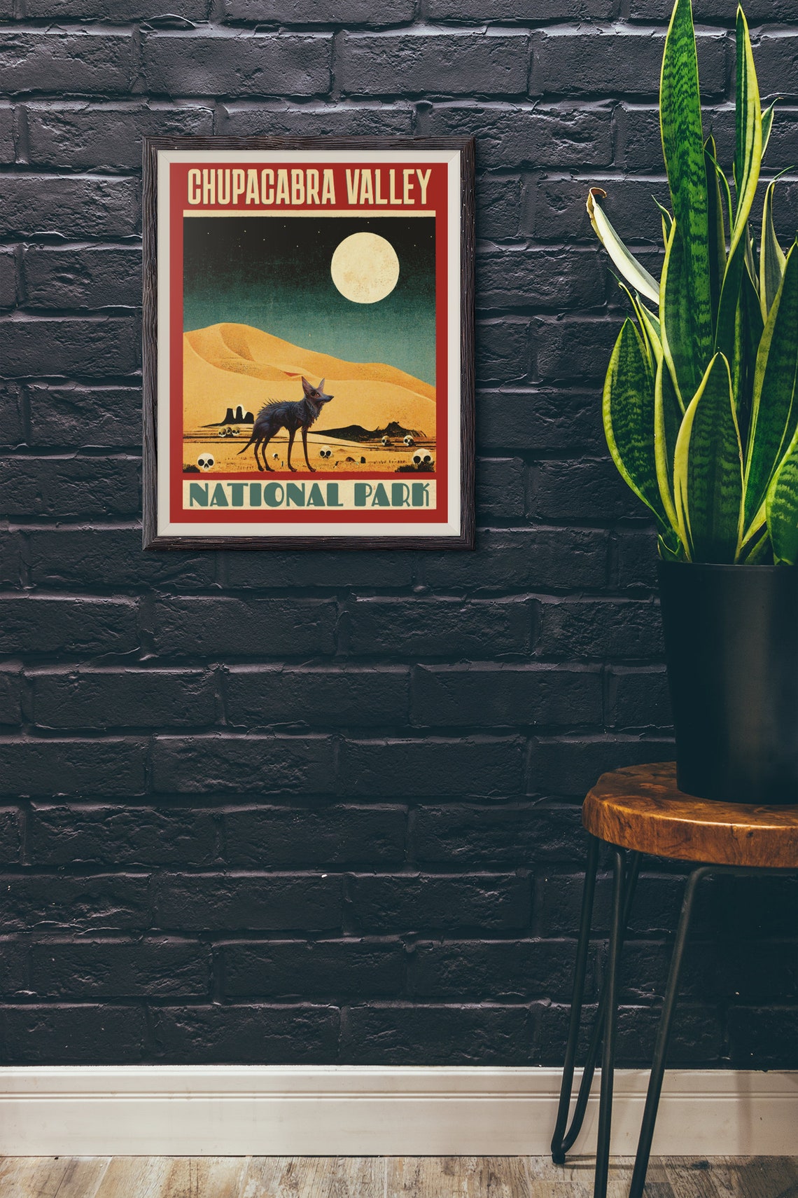 El Chupacabra Poster Cryptid Art Print Chupacabra Wall Art Cryptid Gift ...