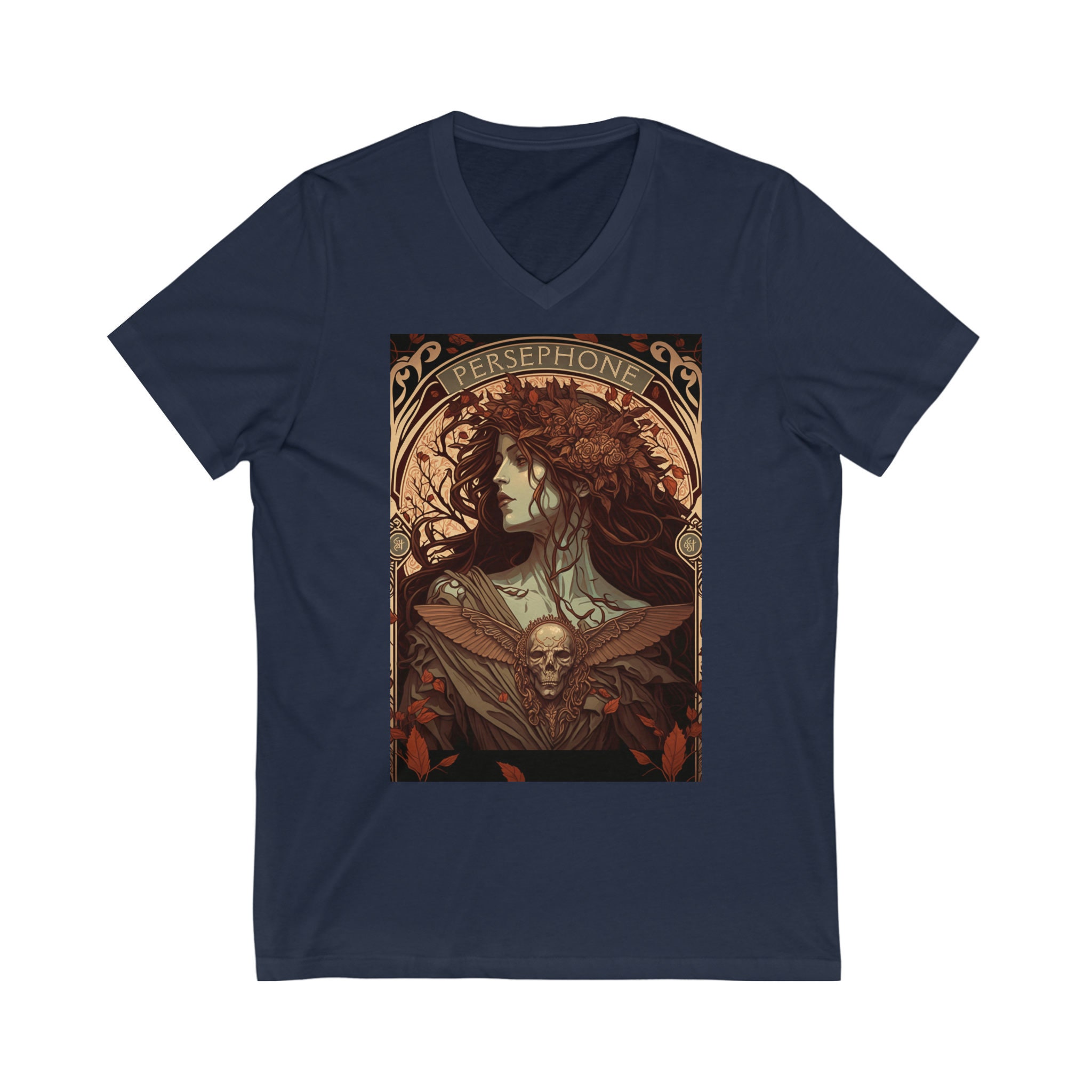Persephone Tarot Card V-neck Shirt Mythology Shirt Poet Shirt Greek ...