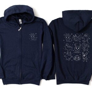 Celestial Cryptid Zip Hoodie Cryptidcore Sweatshirt Cryptozoology Shirt ...