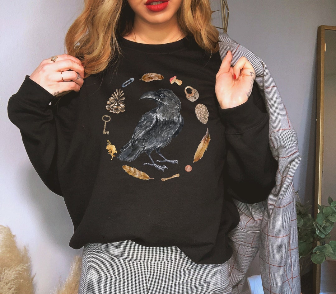 Crowcore Sweatshirt Vulture Culture Sweater Dark Academia Sweatshirt ...