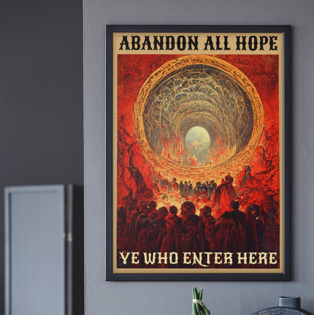 Dante Poster Dante Art Print Dantes Inferno Divine Comedy Wall Art ...