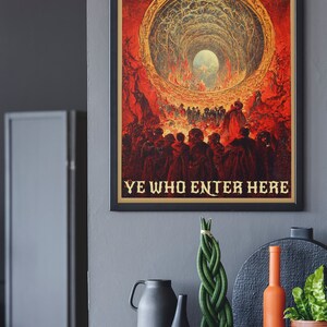 Dante Poster Dante Art Print Dantes Inferno Divine Comedy Wall Art ...