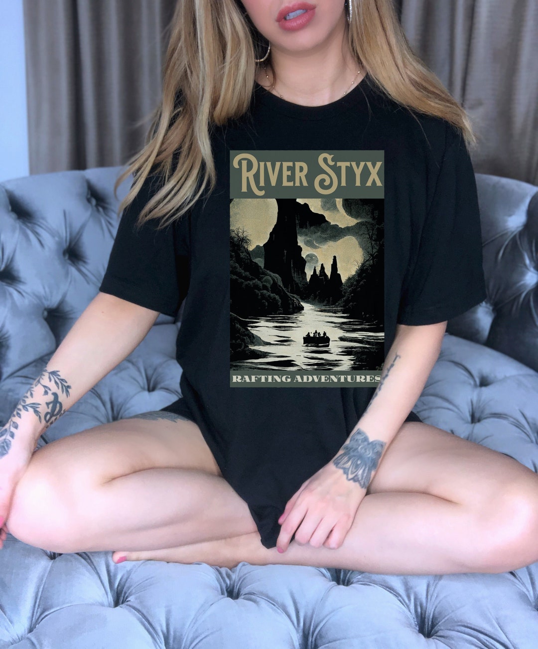 River Styx Rafting Adventures Vintage Poster Shirt Greek Mythology ...
