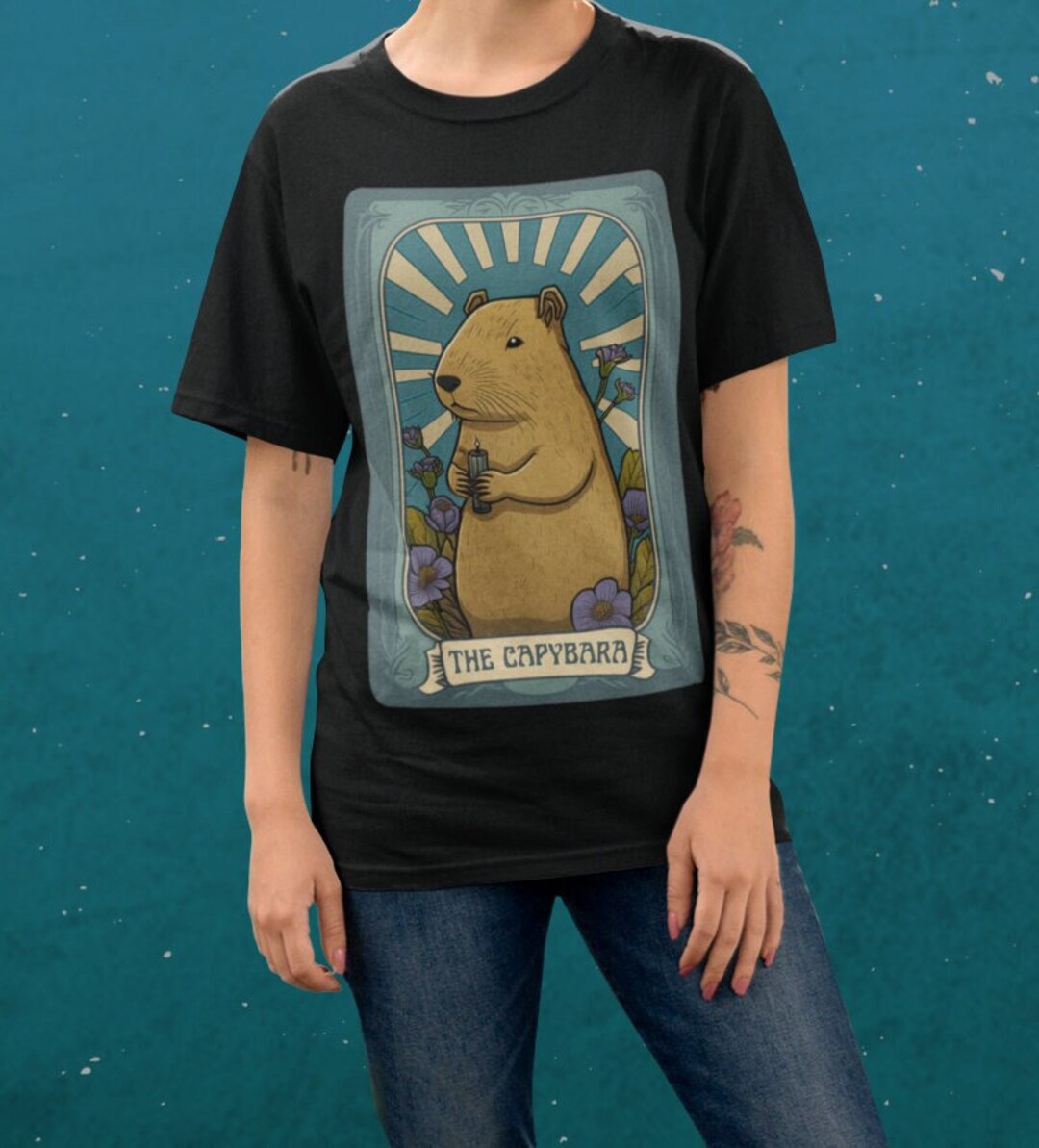 Capybara Tarot Card Shirt Capybara Tarot Shirt Capybara Shirt Tarot ...