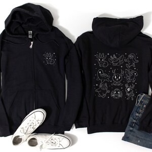 Celestial Cryptid Zip Hoodie Cryptidcore Sweatshirt Cryptozoology Shirt ...