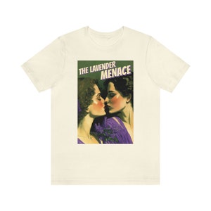 The Lavender Menace Lesbian Pulp Book Cover Shirt Sapphic Shirt Subtle ...