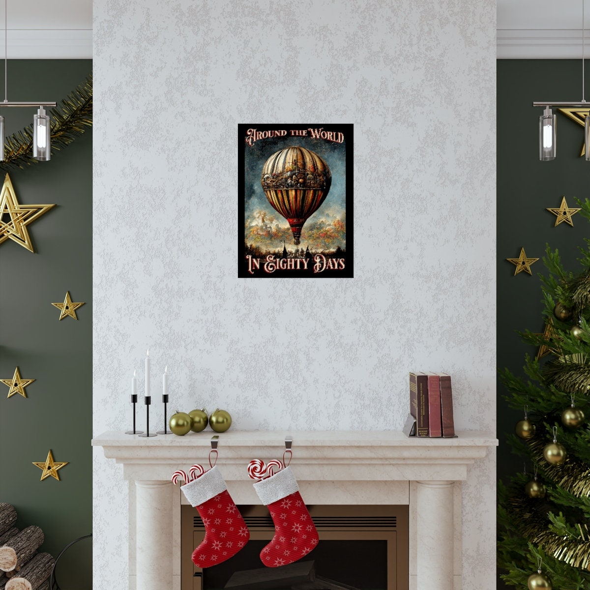 Jules Verne Poster Jules Verne Art Print Around the World in 80 Days ...