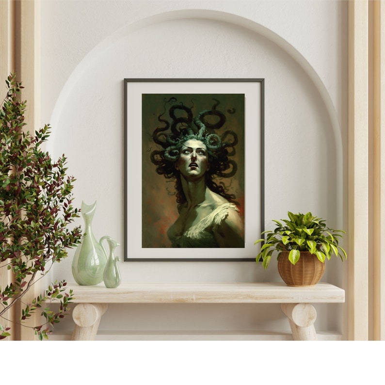 Medusa Art Medusa Wall Art Medusa Art Print Medusa Poster Medusa Decor ...