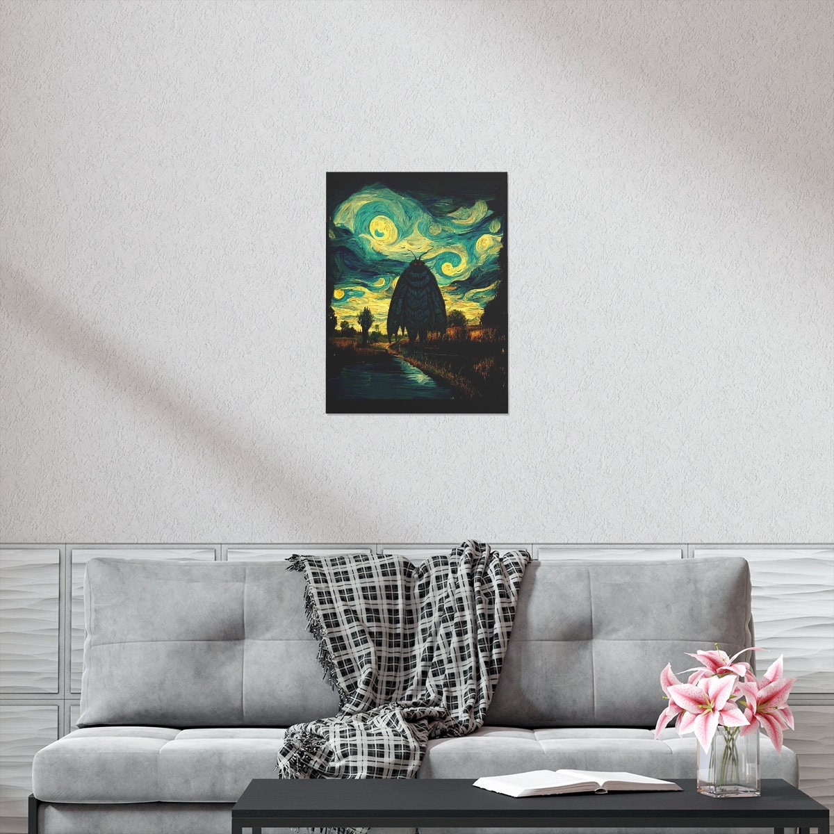 Mothman Poster Mothman Art Print Mothman Wall Art Mothman T Etsy