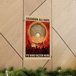 Dante Poster Dante Art Print Dantes Inferno Divine Comedy Wall Art ...