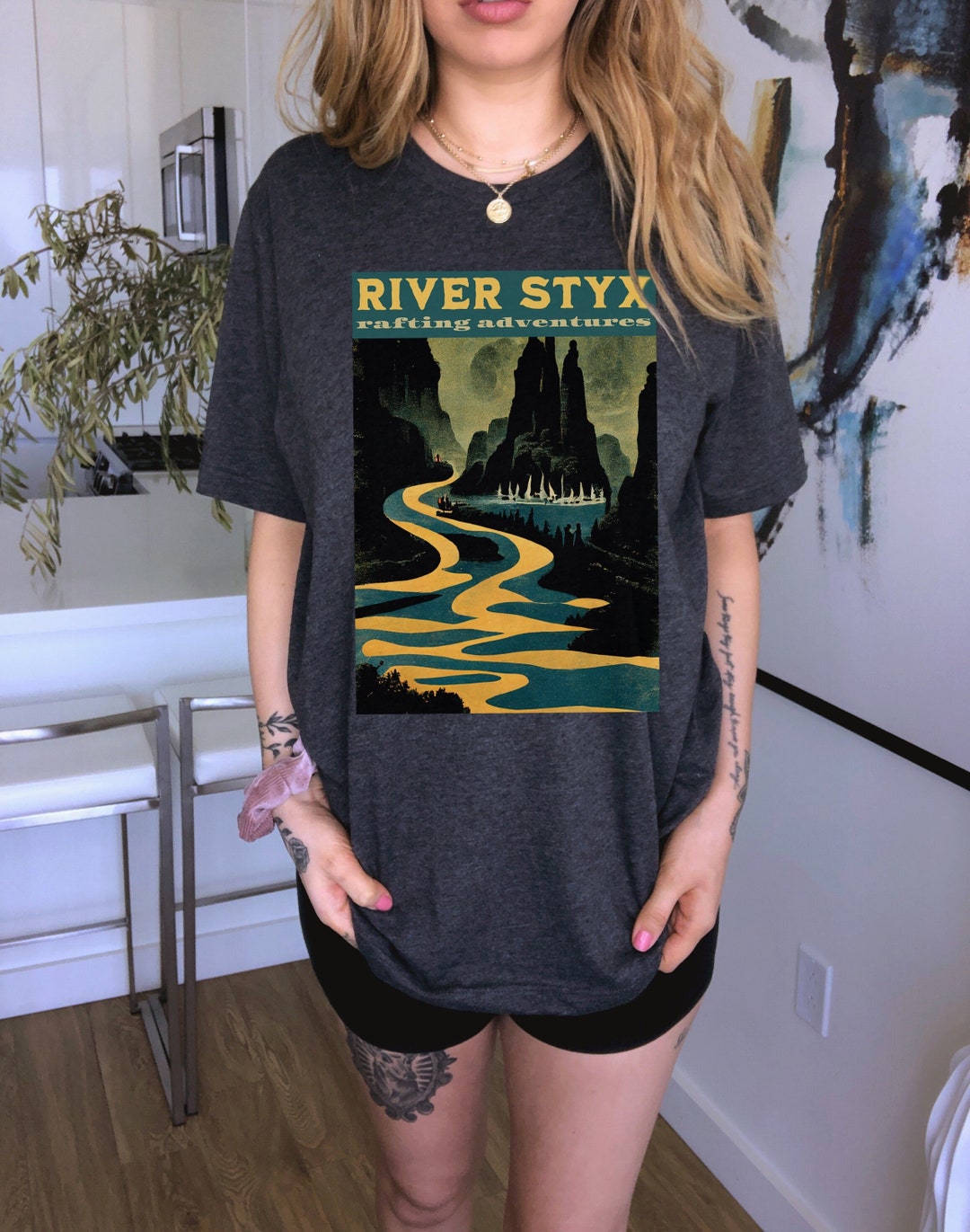 River Styx Rafting Adventures Vintage Poster Shirt Greek Mythology ...