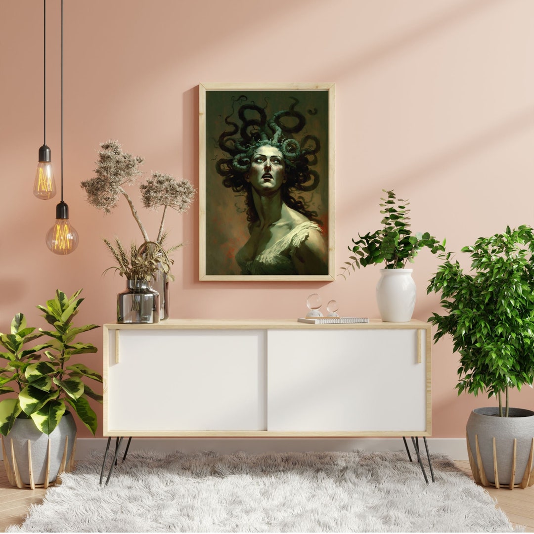 Medusa Art Medusa Wall Art Medusa Art Print Medusa Poster Medusa Decor ...