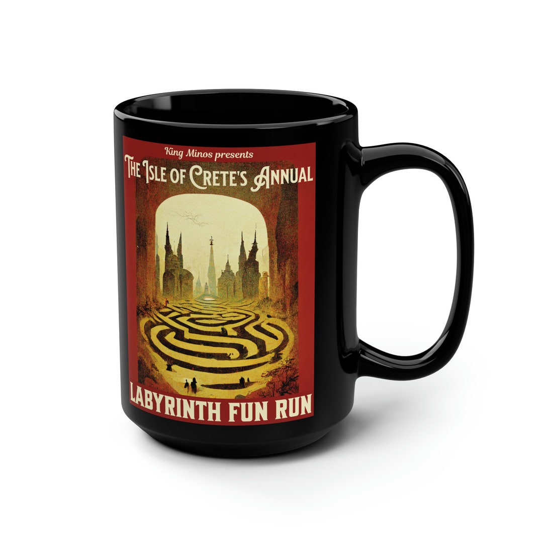 Labyrinth Fun Run Mug Greek Mythology Gift Dark Academia Coffee Cup ...
