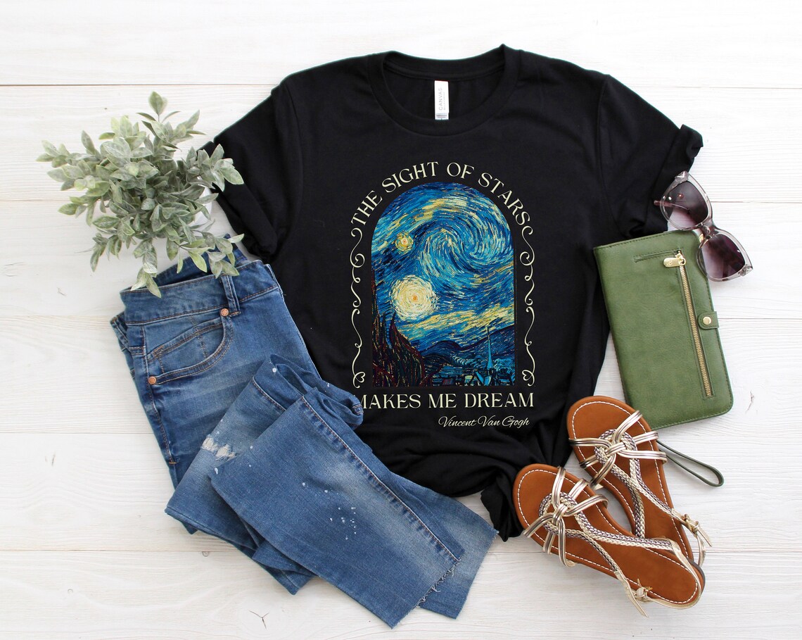 Van Gogh Shirt Vincent Van Gogh Artist Shirt Van Gogh Clothing - Etsy