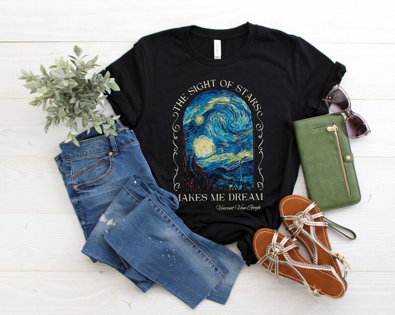 Van Gogh Shirt Vincent Van Gogh Artist Shirt Van Gogh Clothing - Etsy