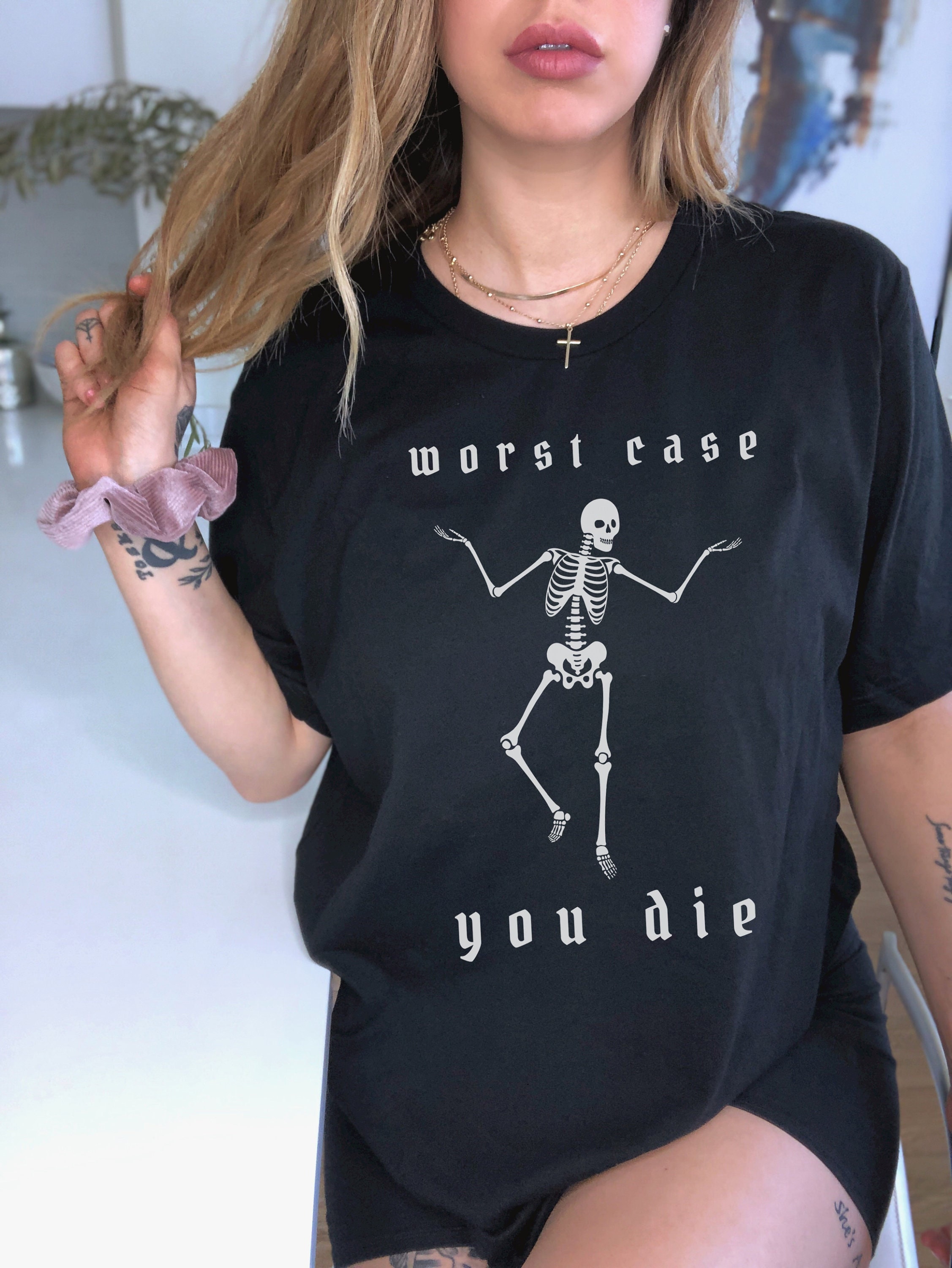Pastel Goth Shirt Skeleton Shirt Pastel Grunge Tee Soft Goth | Etsy